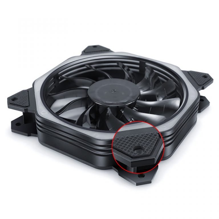 PC Case Fan RGB 12cm 4 Pin (Black Octagon) - Techno Computer Shop | ហាង ...